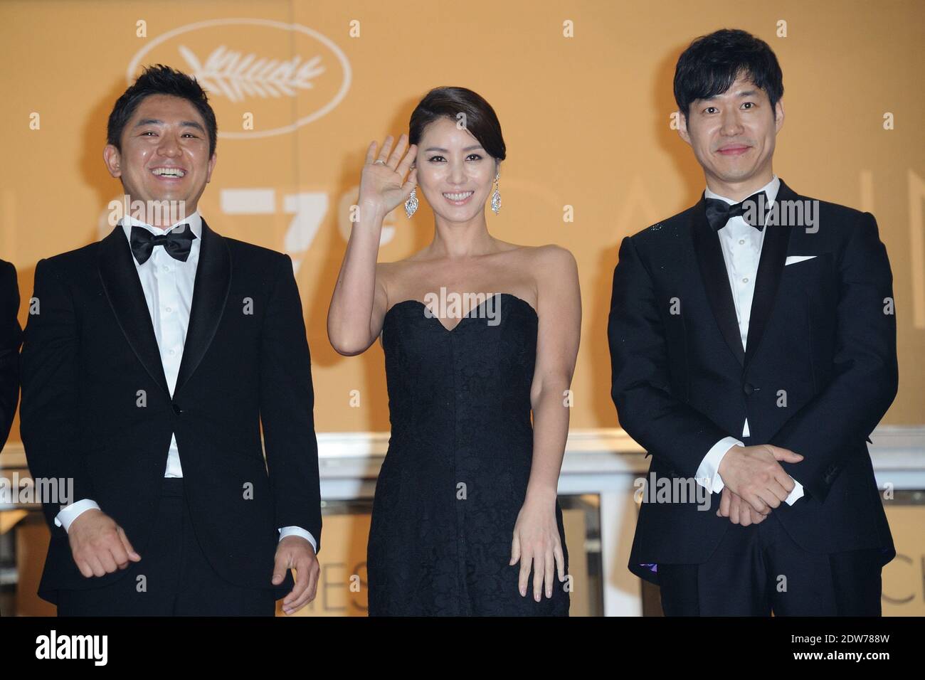 Chang, Sung-ryoung Kim and Jun-sang Yu arriving at the Palais des ...