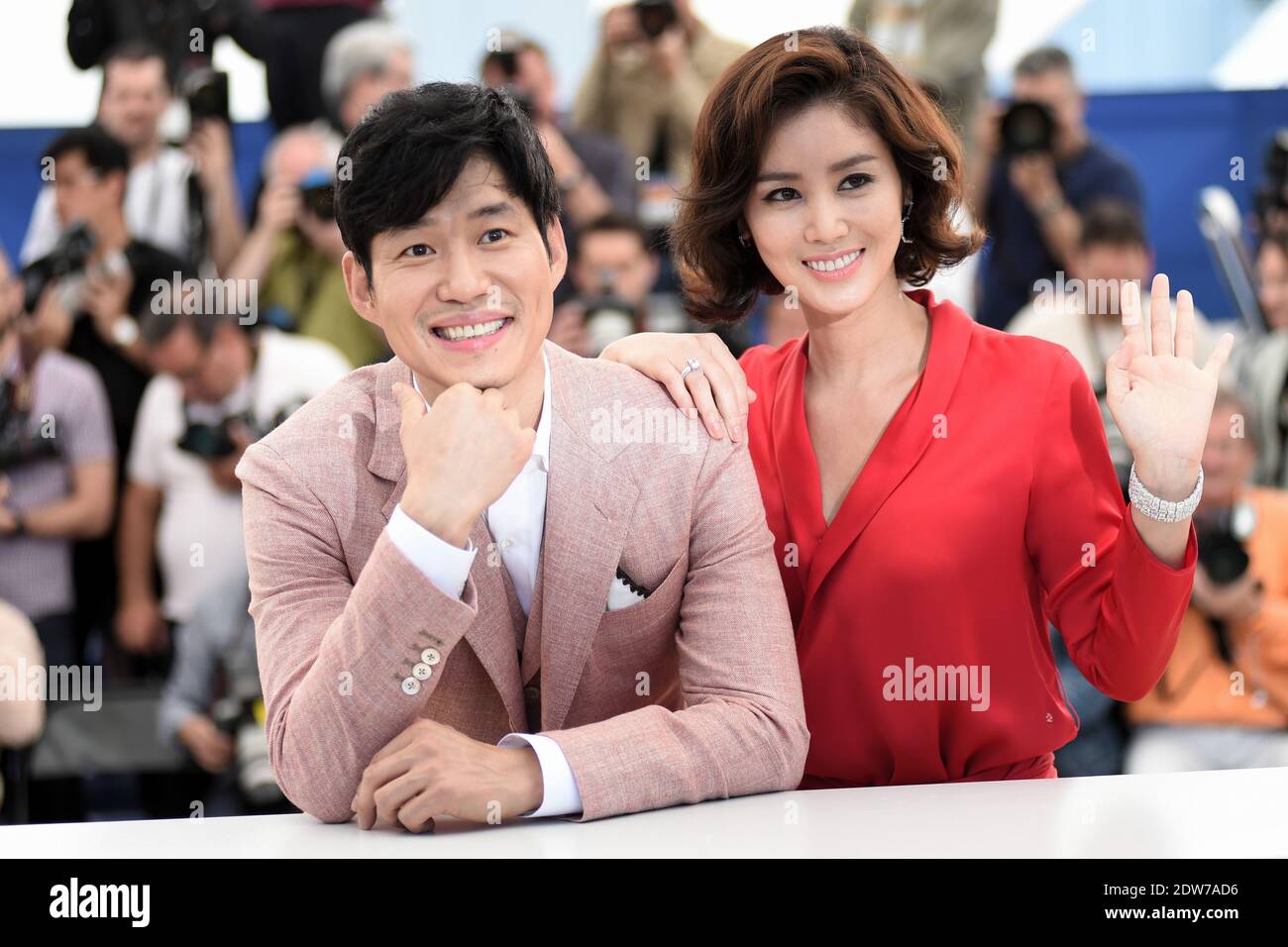 Yu Jun-Sang, Kim Sun Ryoung at the photocall for the film Pyo Jeok held ...