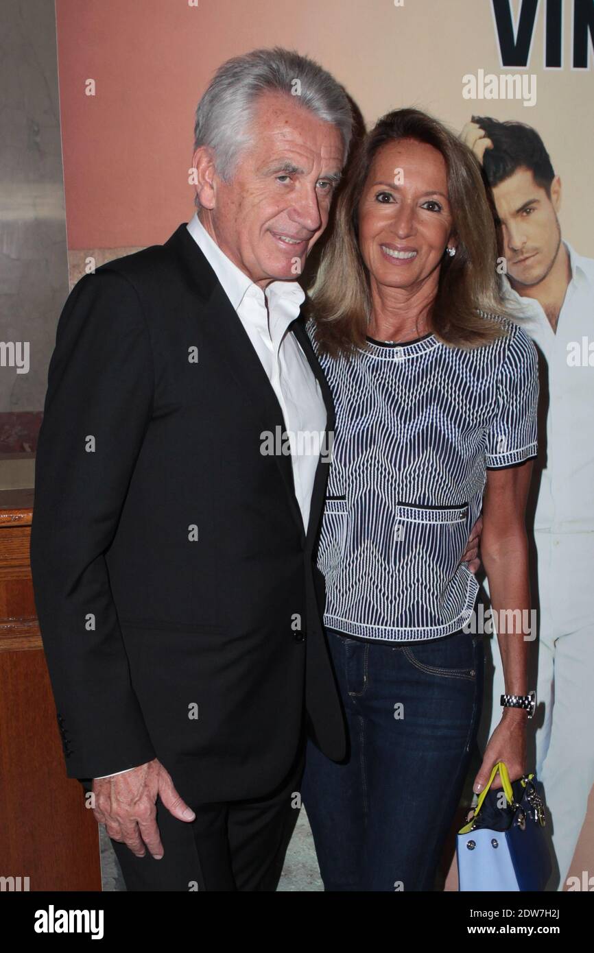 Gilbert Coullier and his wife attending the Concert of Vincent Niclo at ...