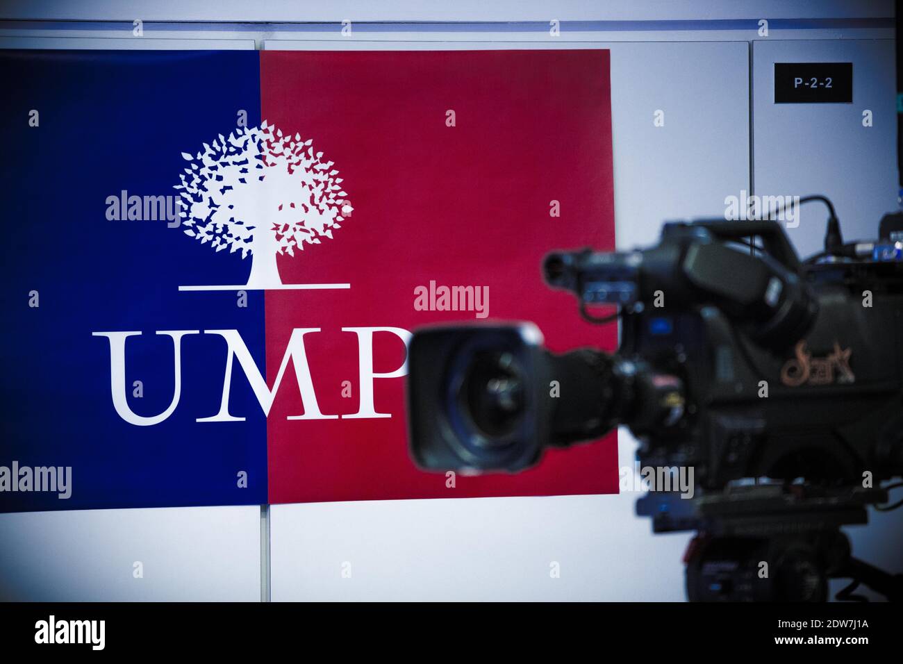 Atmosphere at the UMP party headquarter in Paris, France on May 25 ...