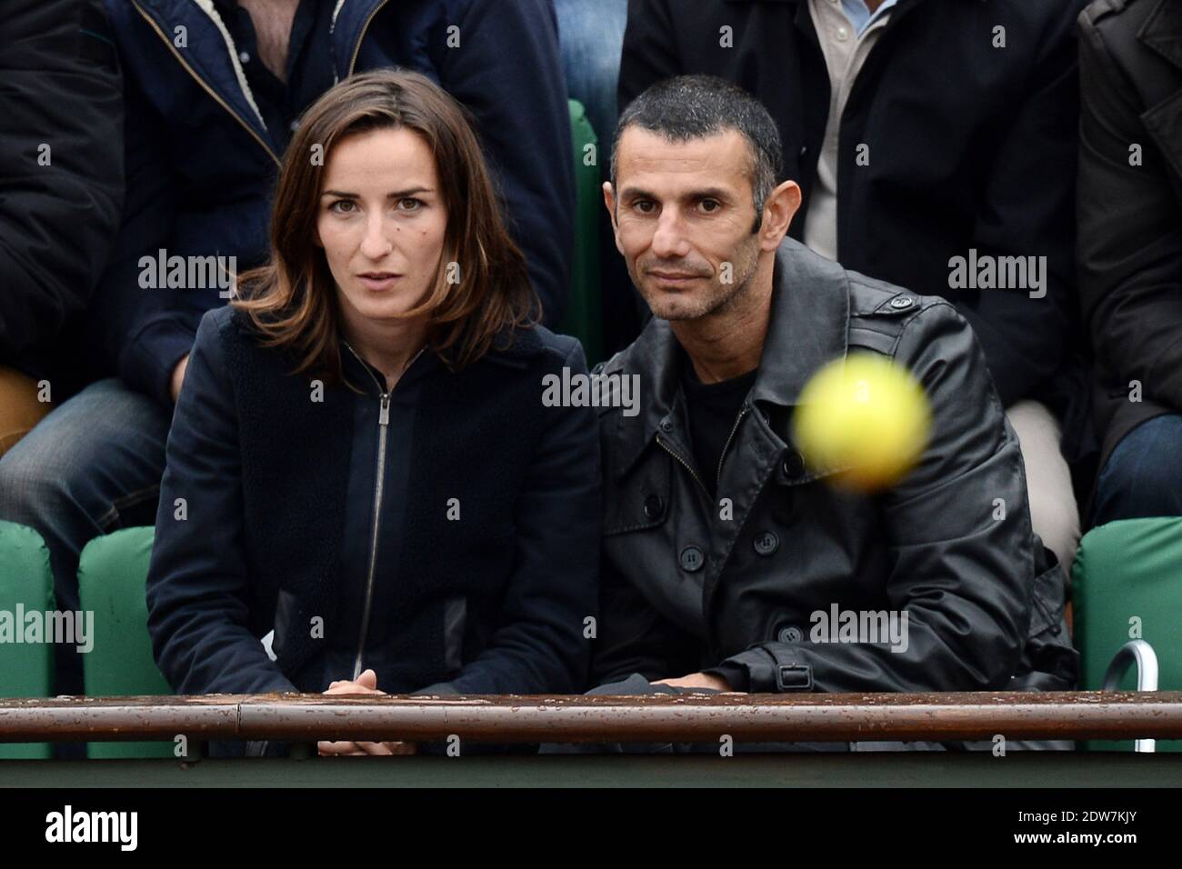 Salome Stevenin and Stephane Mifsud watching a game during the first ...
