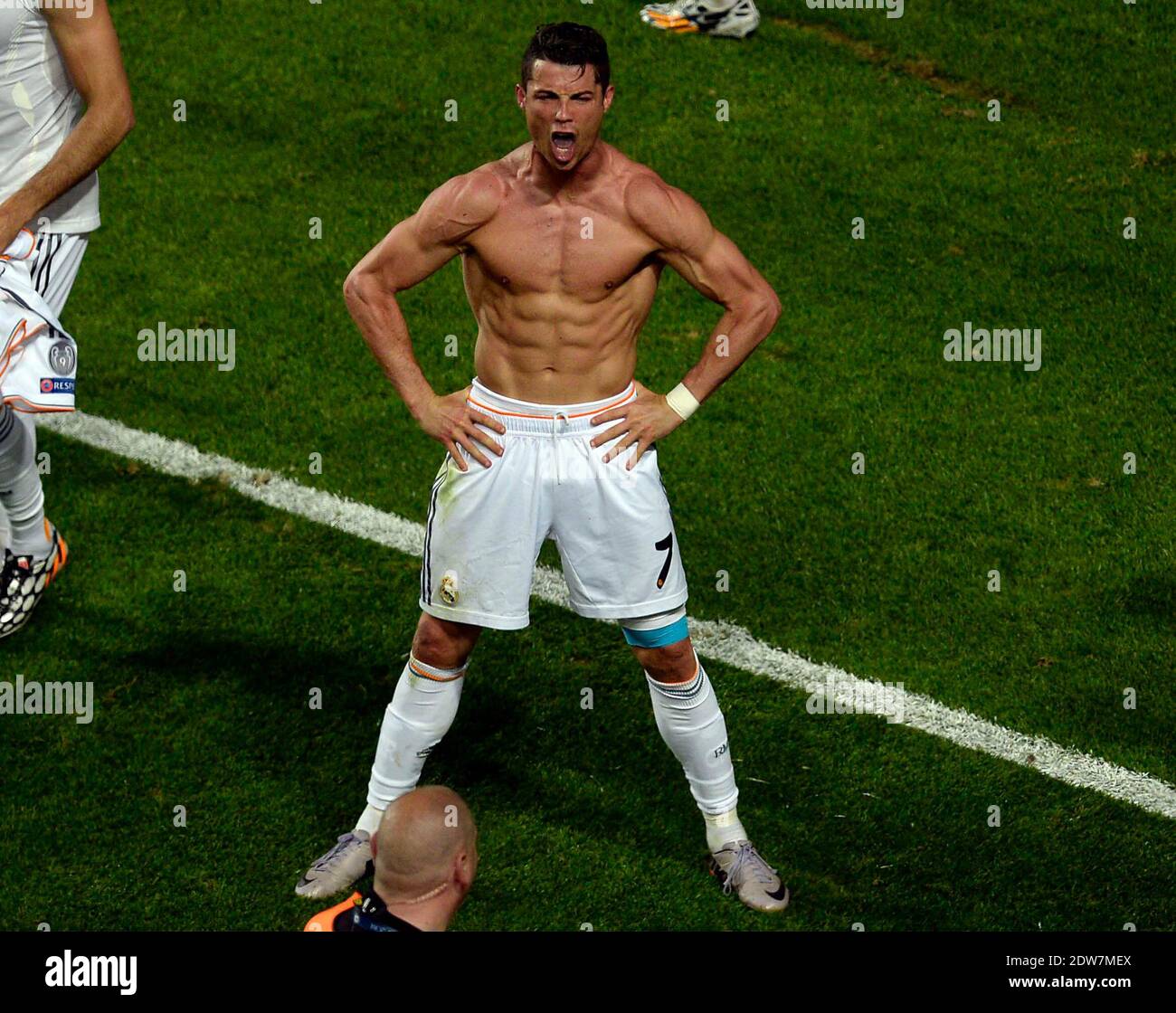 Real Madrid's Cristiano Ronaldo celebrating his 1-4 goal for Real ...