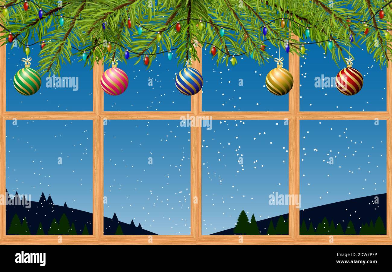 Decorated windows Stock Vector Images - Alamy