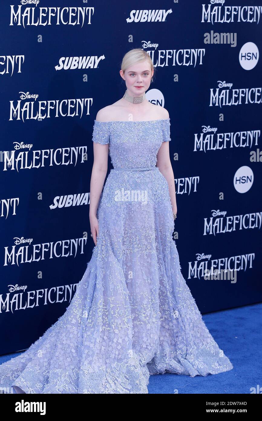 Elle Fanning attends the World Premiere of Disney's 'Maleficent ...