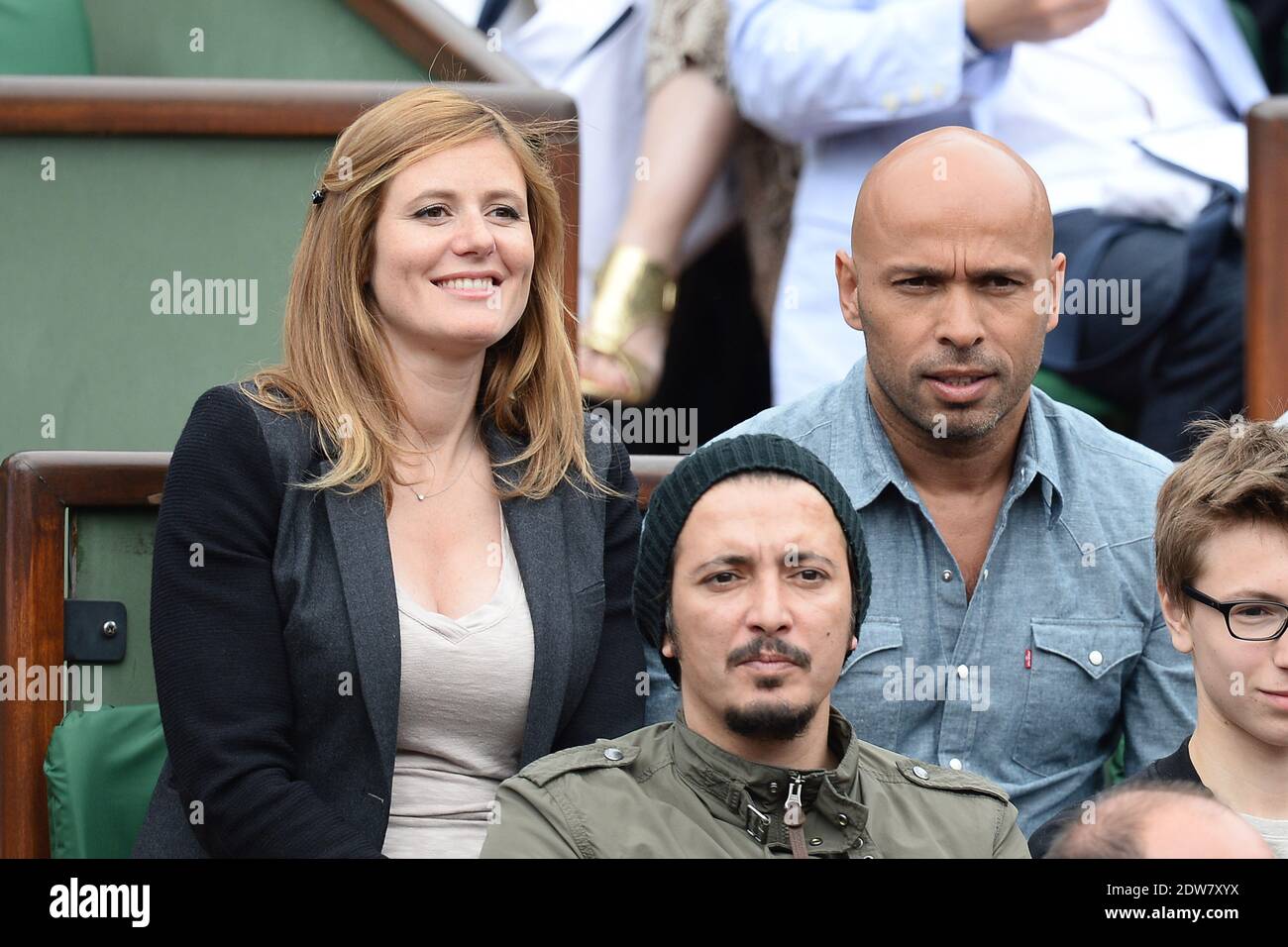 Eric Tudor and his wife watching a game during the second round of the ...