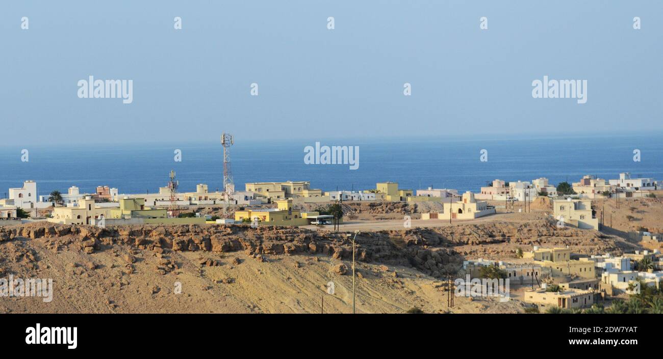 Small coastal towns along the Gulf of Oman Stock Photo - Alamy