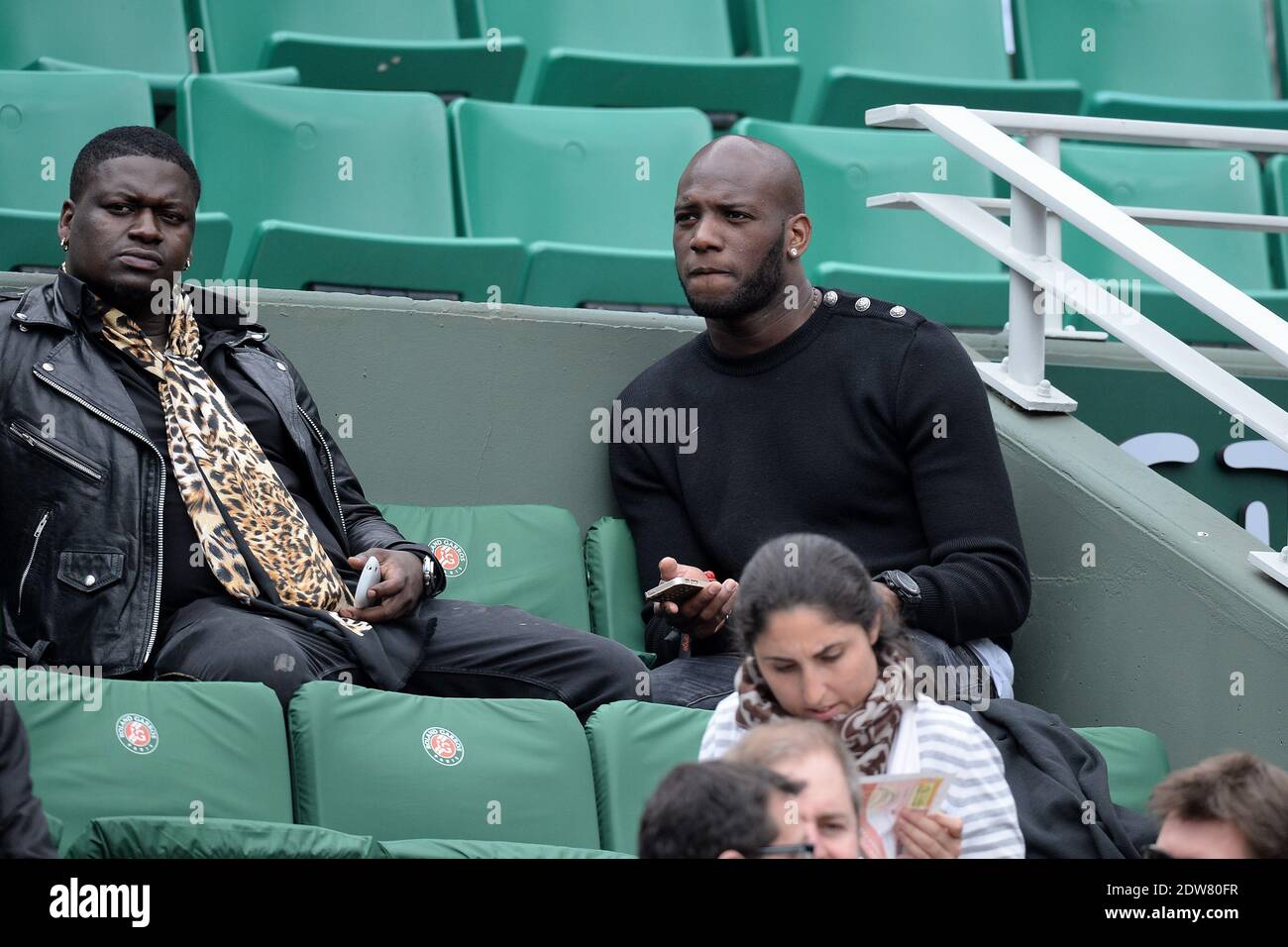 Michael Ciani watches a game during the French Tennis Open at Roland ...