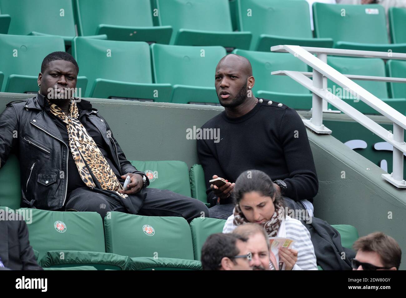 Michael Ciani watches a game during the French Tennis Open at Roland ...