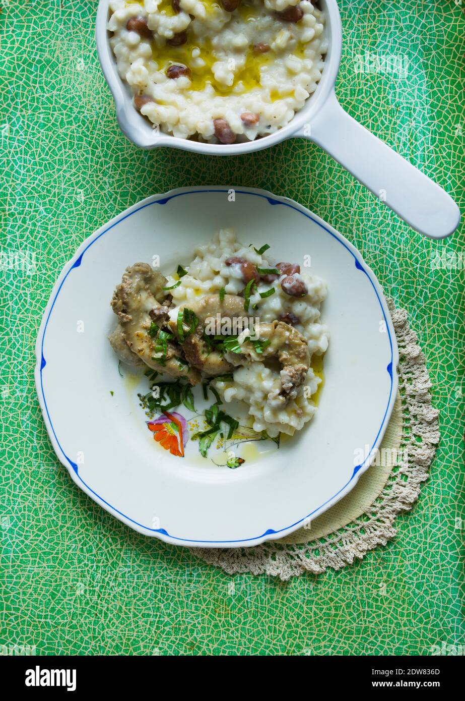Offal with samp (Dried corn) and beans Stock Photo - Alamy