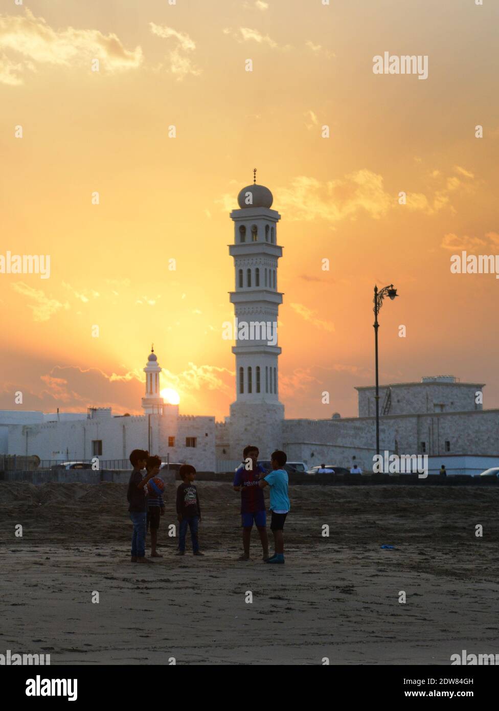 Sunset in Sur, Oman Stock Photo - Alamy
