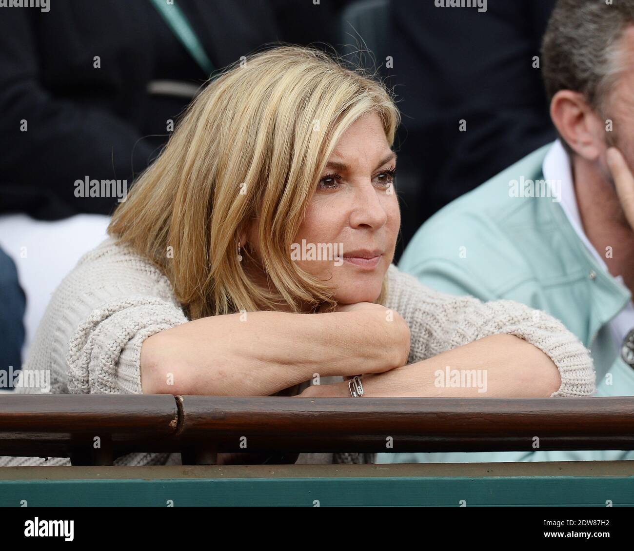 Michele Laroque watching a game during the eight-final round of the ...