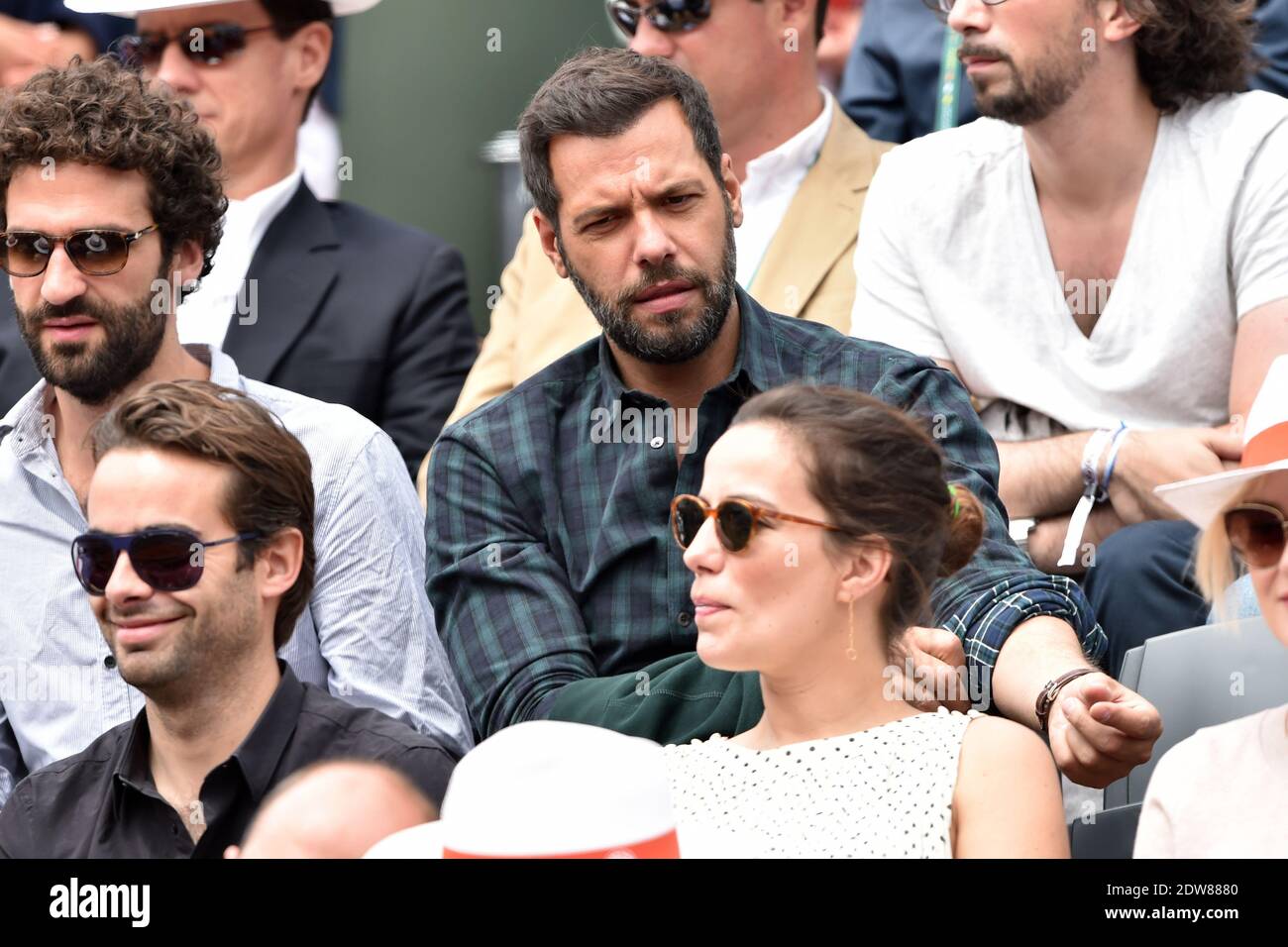 Laurent Lafitte watching a game during the French Tennis Open at Roland ...