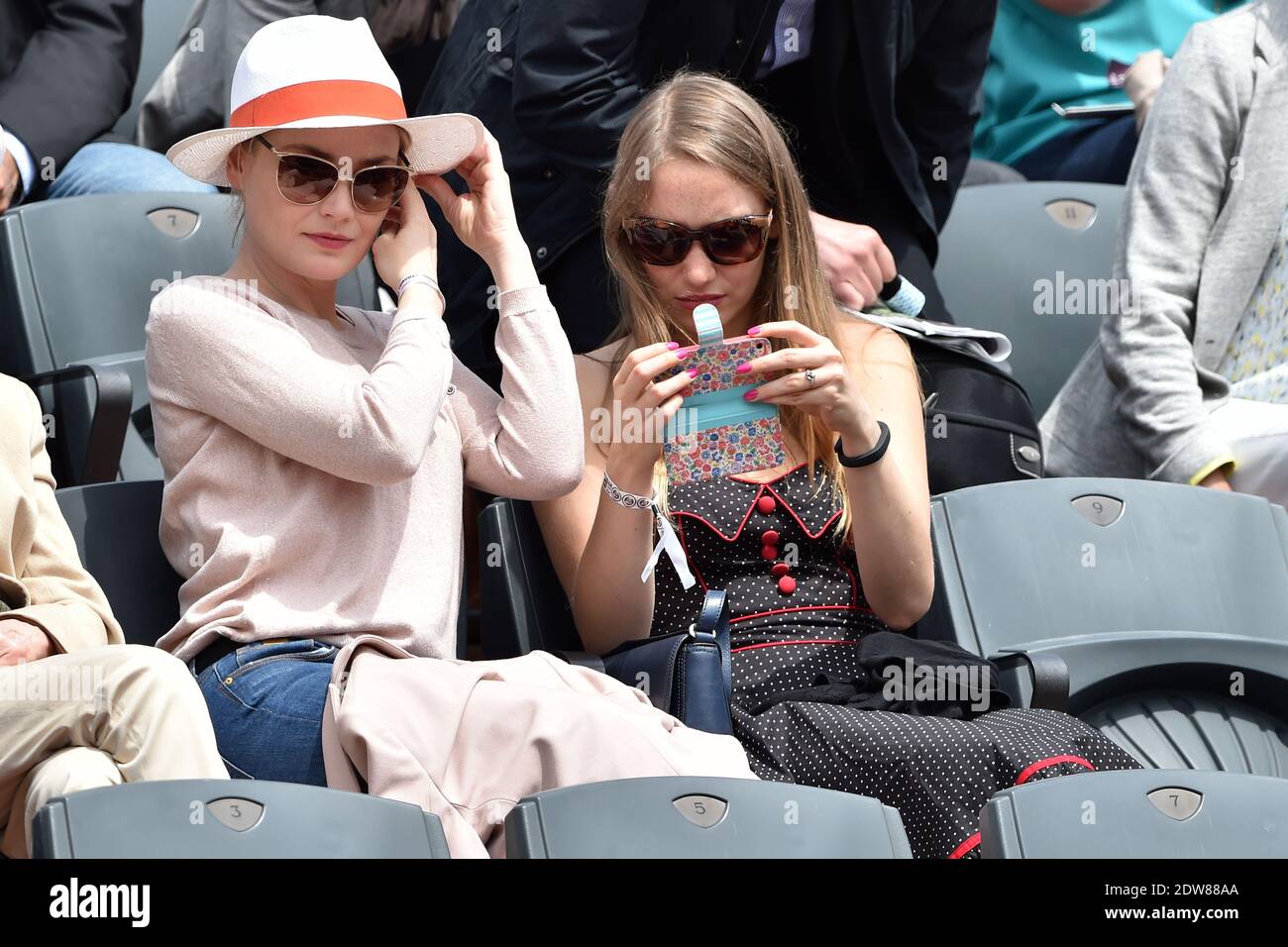 Deborah Francois and Julie Judd watching from the stands Spain’s Rafael ...