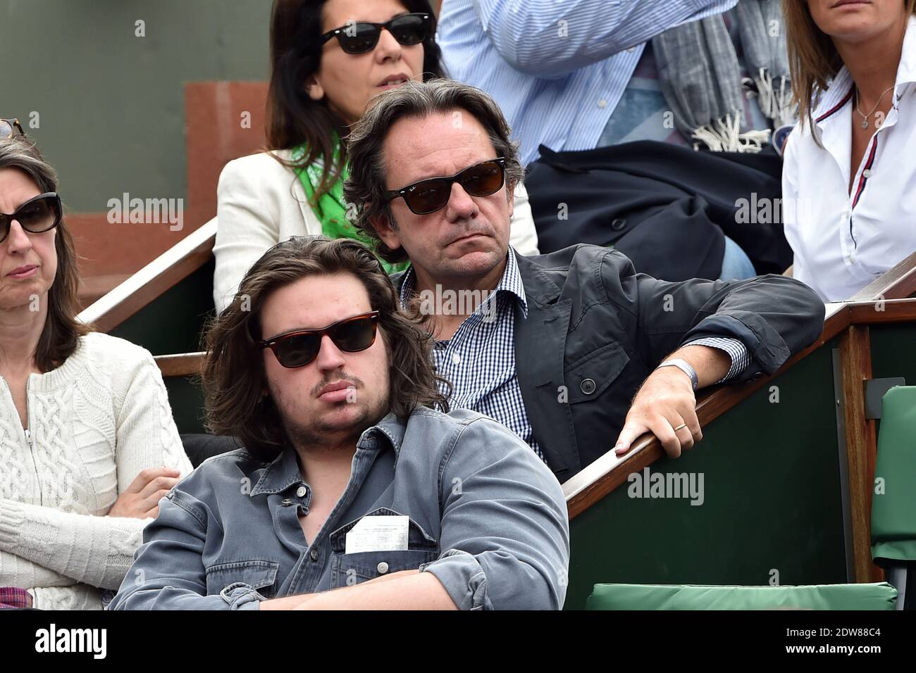 Frederic Lefebvre watching a game during the French Tennis Open at ...