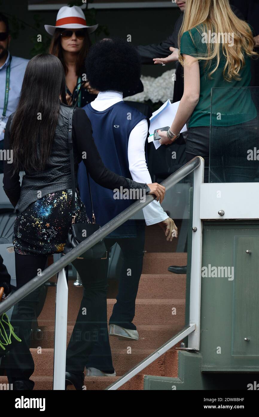 Singer Prince watchinges Rafael Nadal playing his eight-final game of ...