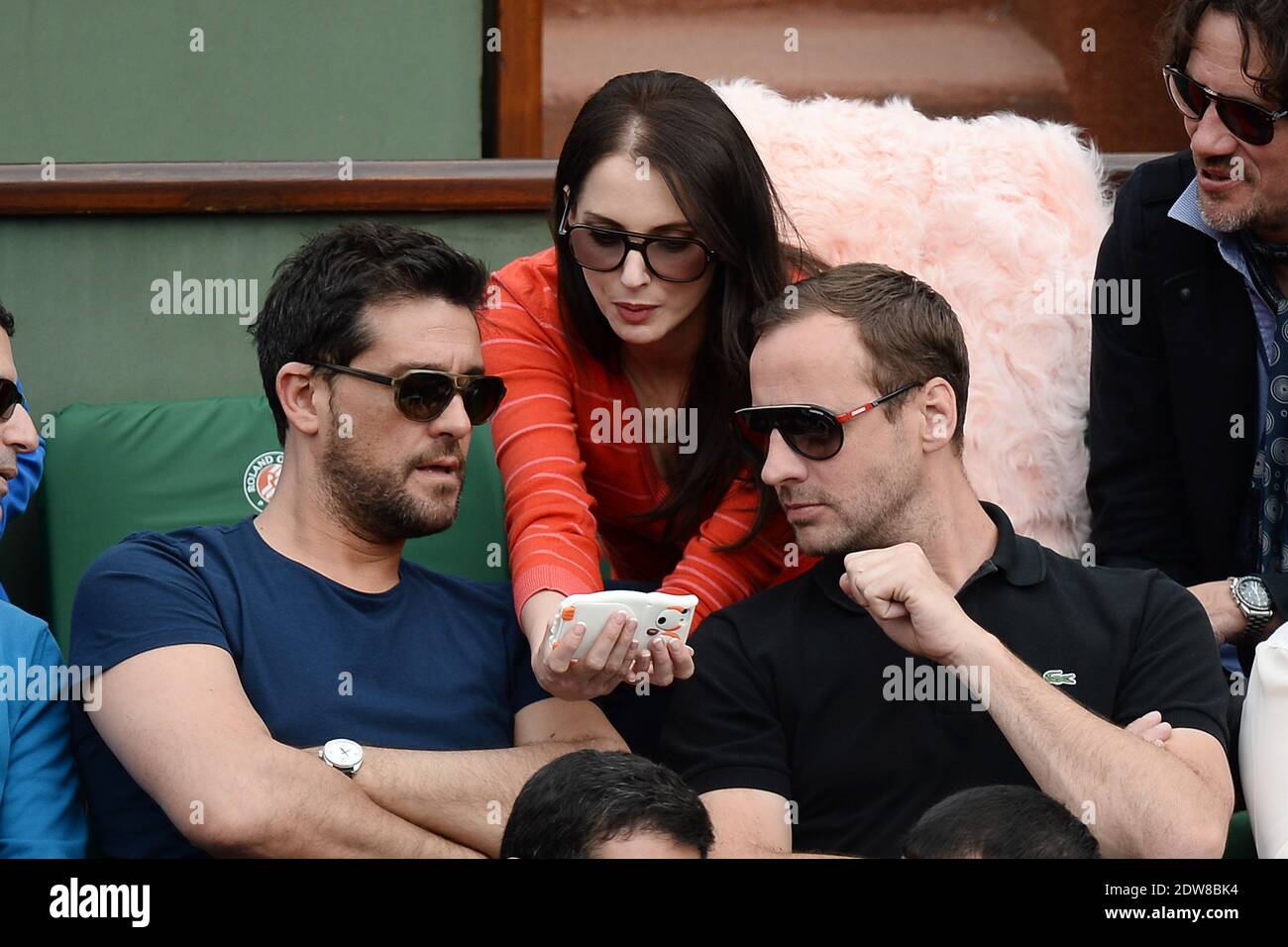 Frederique Bel, Titeuf and Fred Testot a game during the second round ...