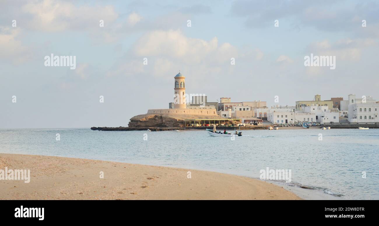The Al Ayjah Lighthouse in Sur, Oman Stock Photo - Alamy