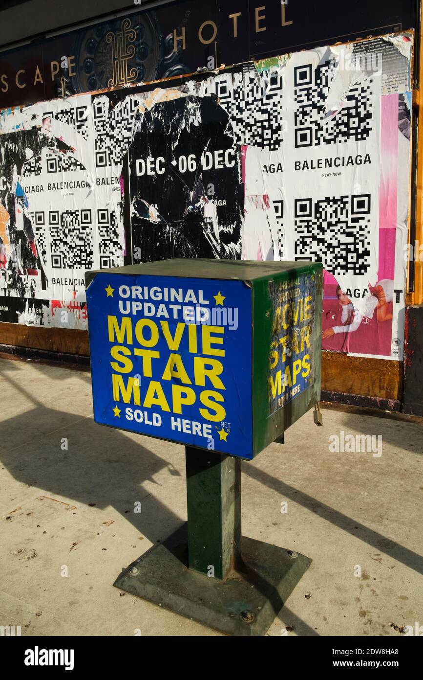Movie Star maps, Hollywood, Los Angeles, California, United States of ...