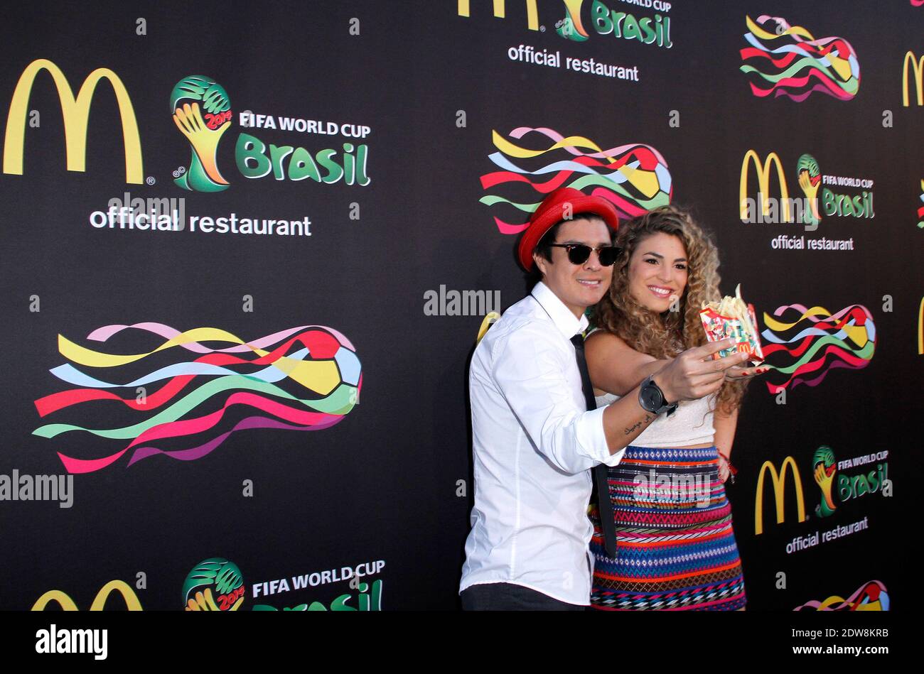 Periko and Jesse attend the 2014 FIFA World Cup McDonald's Launch Party ...