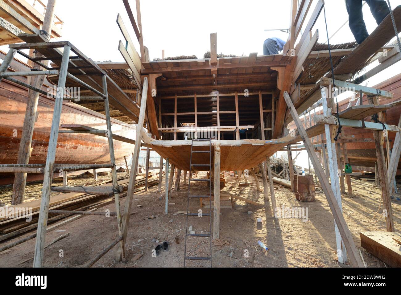 The dhow shipyard in Sur, Oman Stock Photo - Alamy