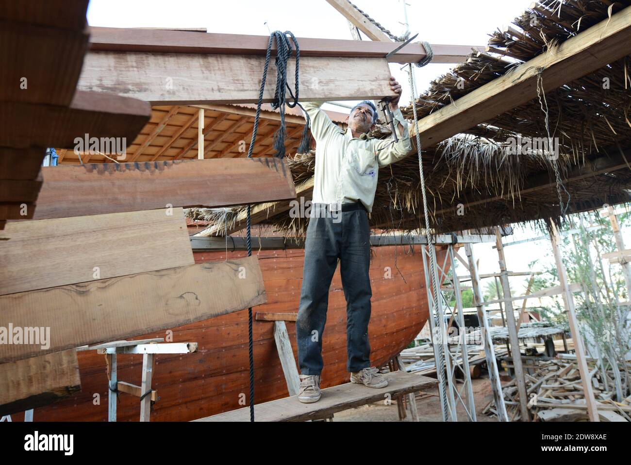 The dhow shipyard in Sur, Oman Stock Photo - Alamy