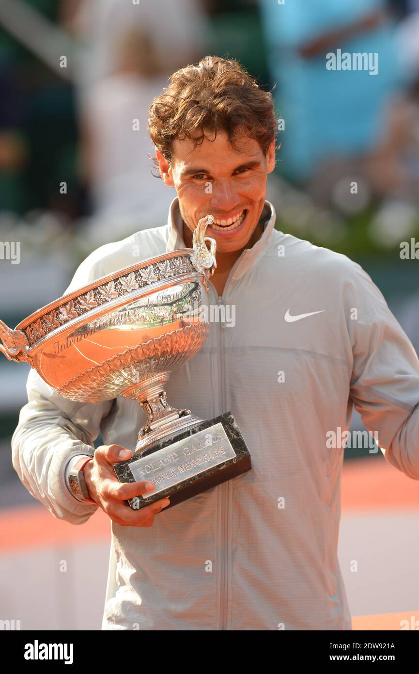 Rafael Nadal of Spain wins the men's singles final match against Novak ...