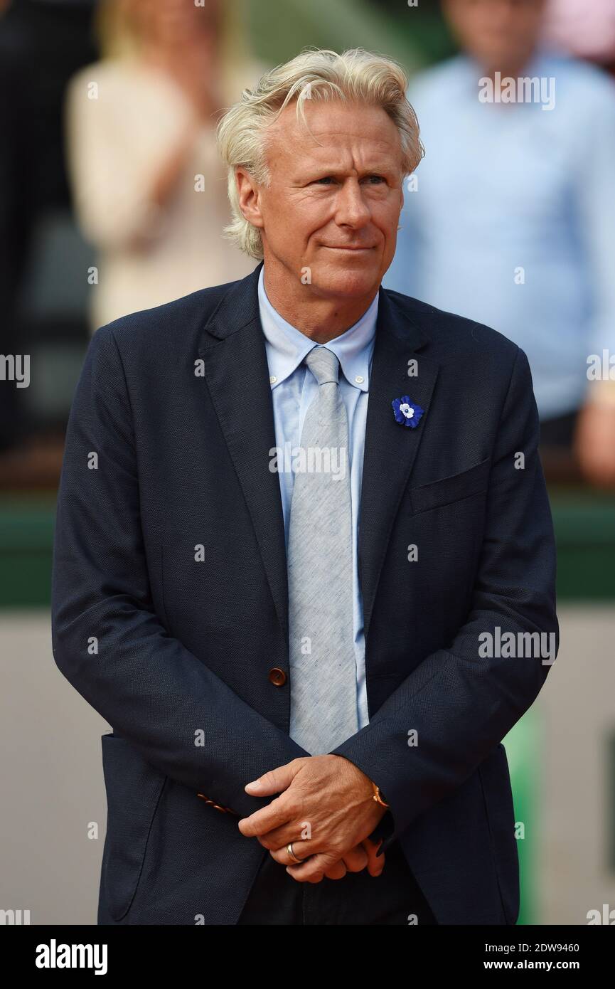 Bjorn Borg attending the men's single final of the French Tennis Open ...