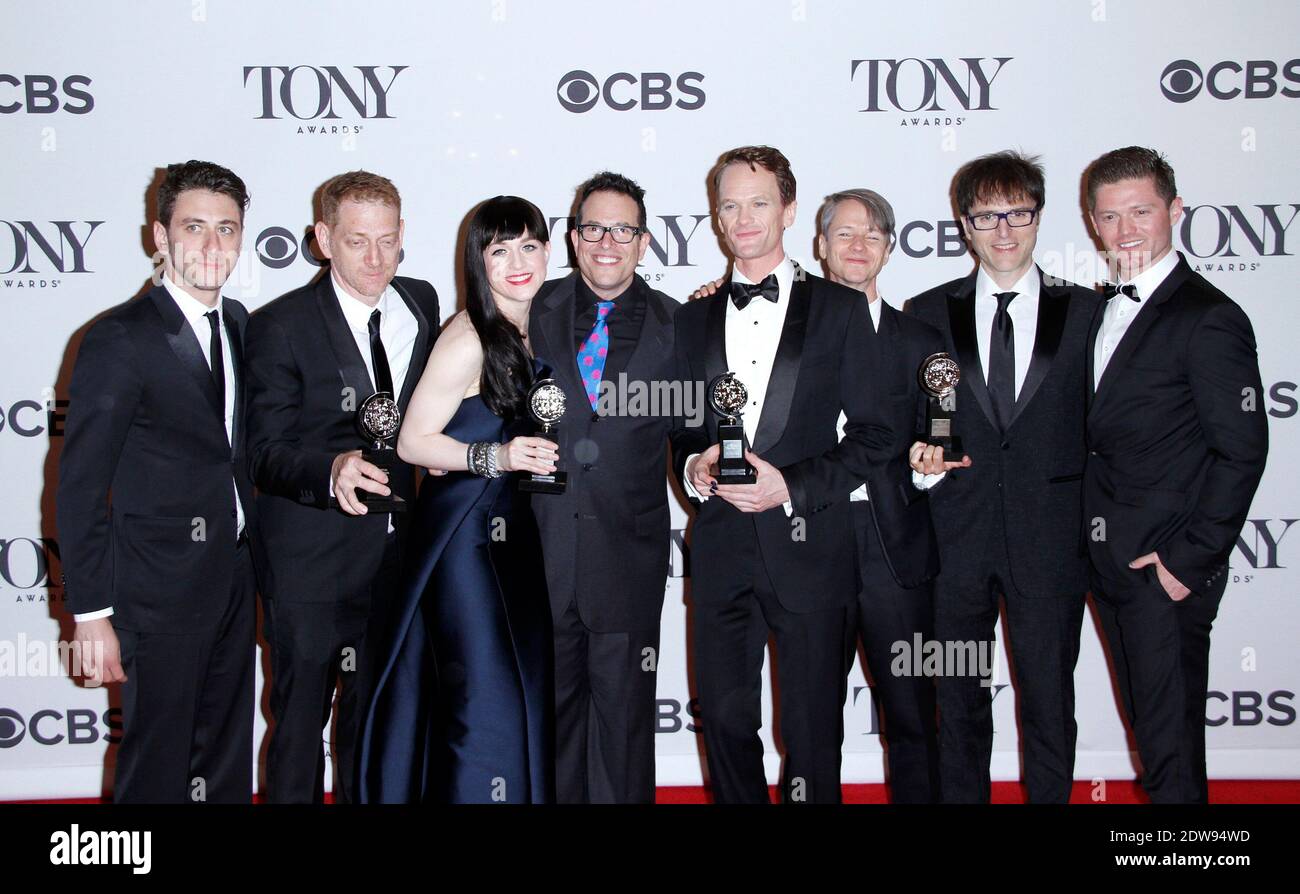 Cast of Hedwig and the Angry Inch pose in the press room during The ...