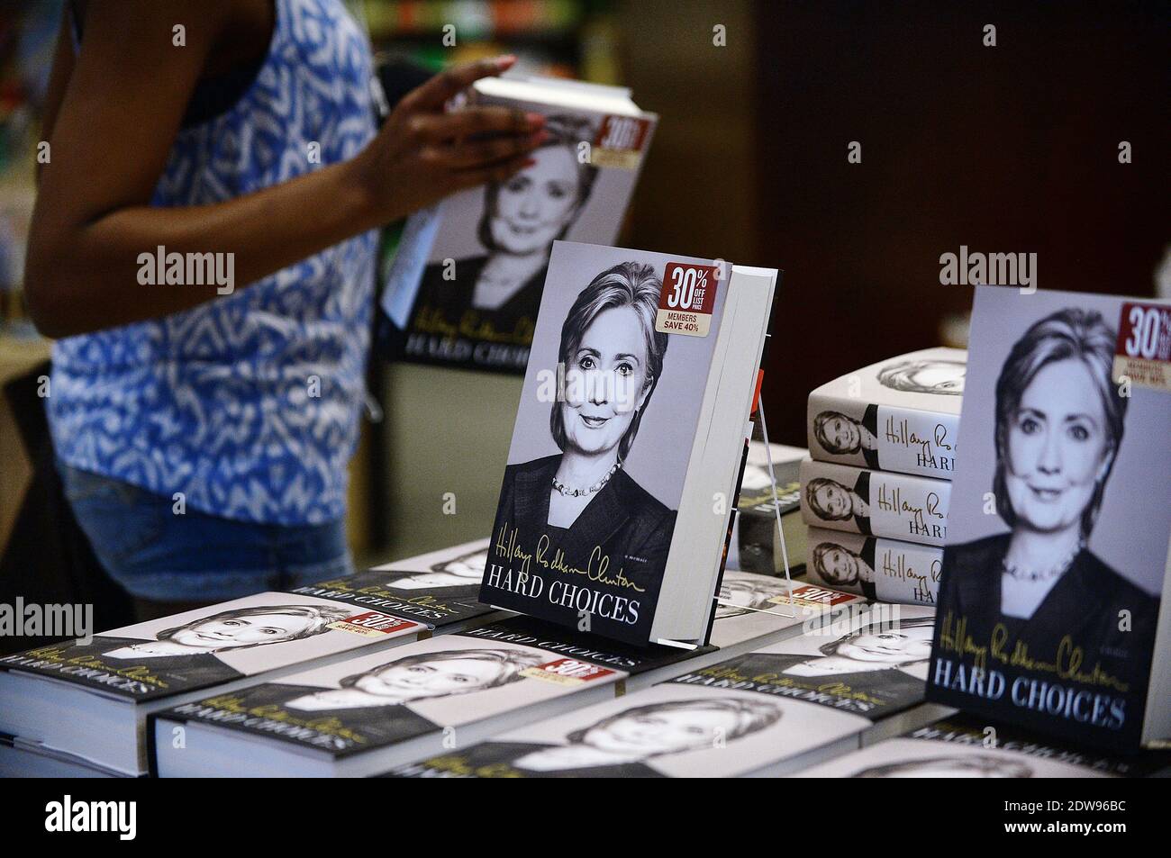 Copies of former Secretary of State Hillary Clinton's new book Hard ...