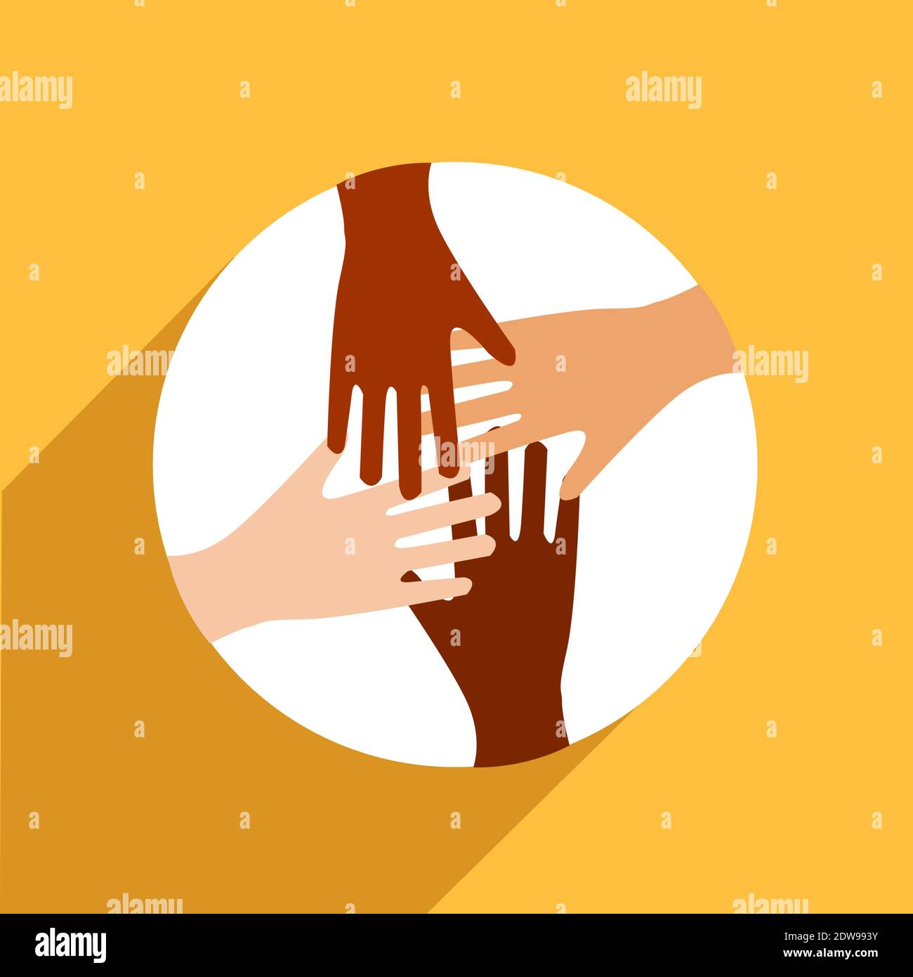 No racism icon on a yellow background vector Stock Vector Image & Art ...