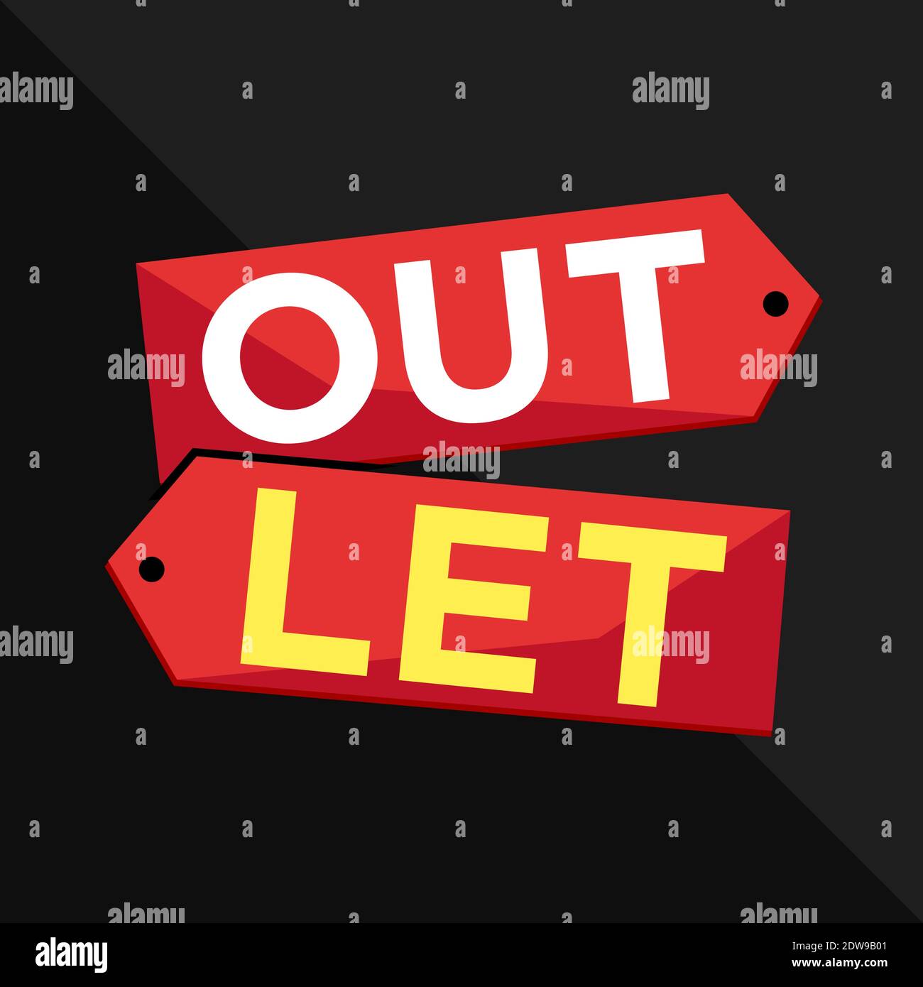 Outlet on a black background banner vector Stock Vector Image & Art - Alamy