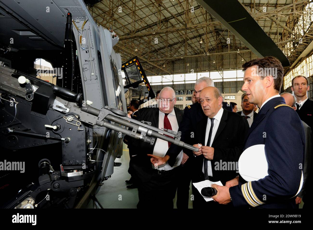 French Minister of defence Jean-Yves Le Drian, Laurent Collet Billon ...