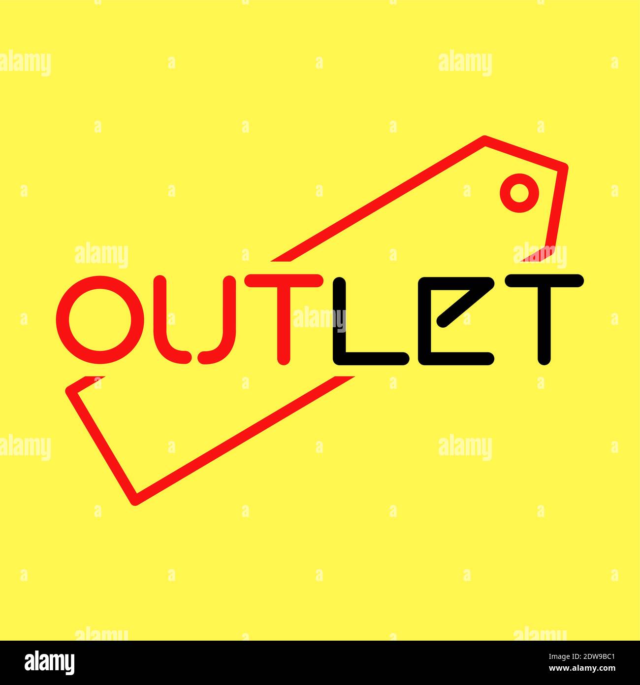 Outlet store banner. Vector for advertising products and services Stock ...