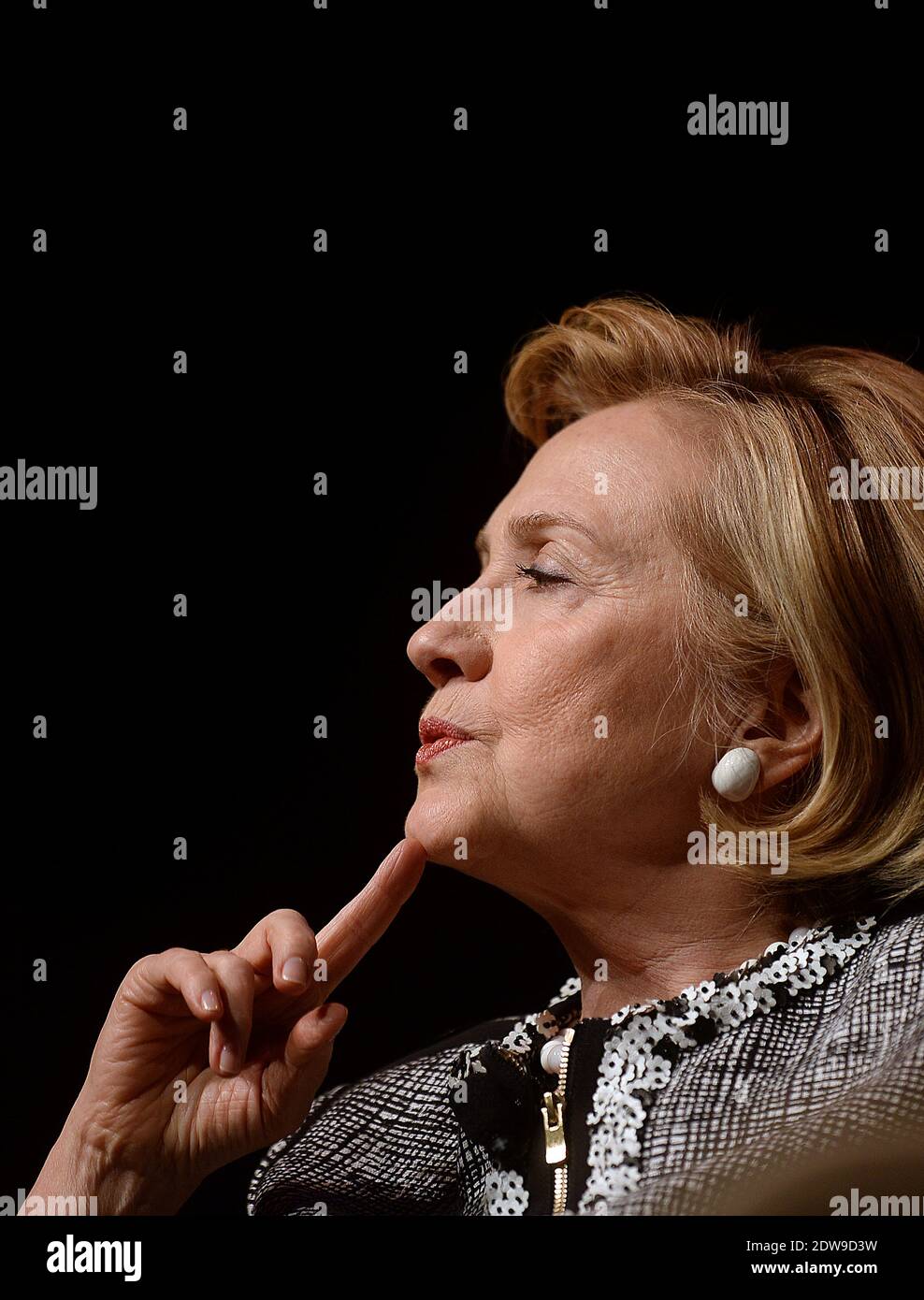File photo : Former Secretary of State Hillary Clinton discusses her ...