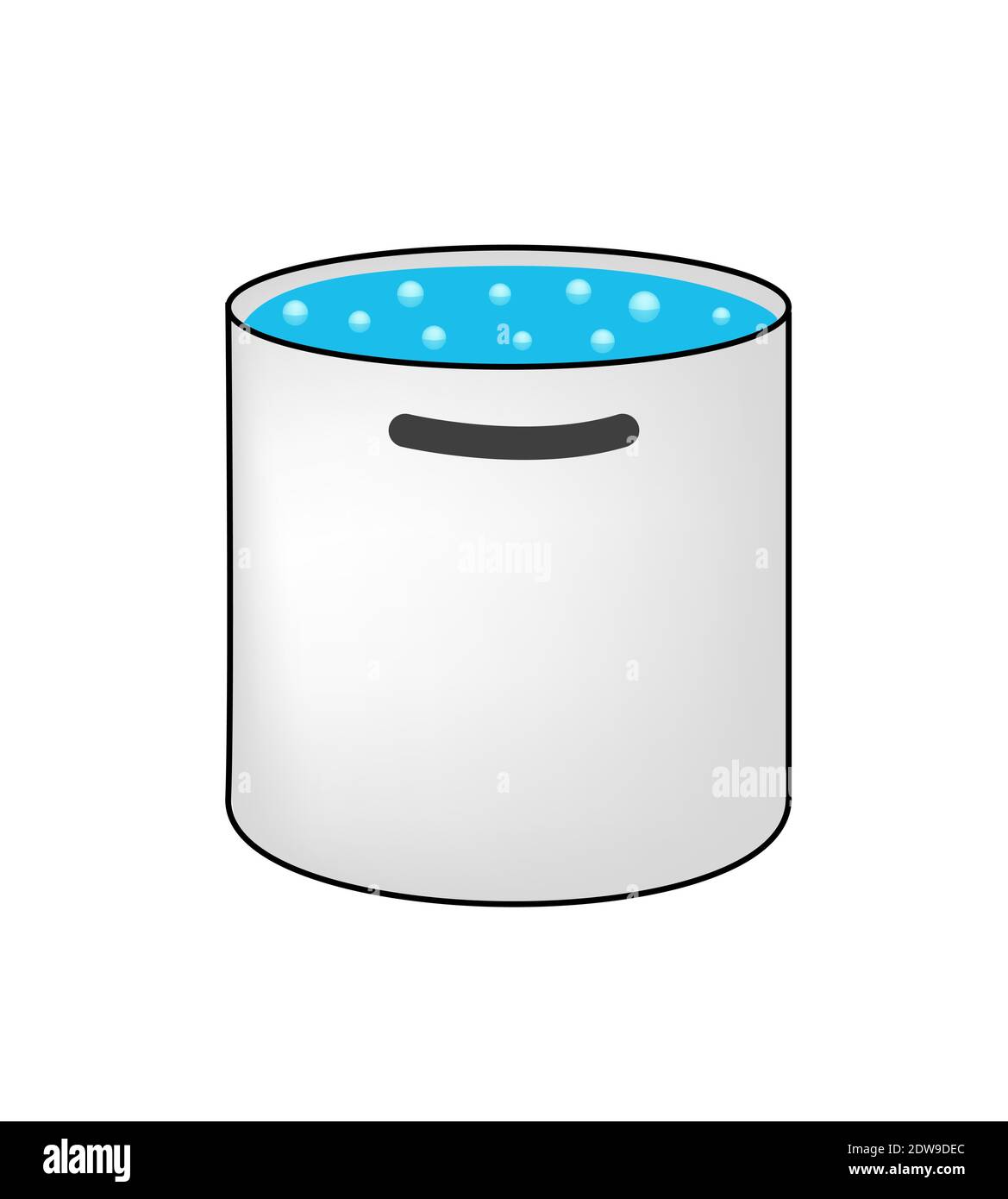 Metal pan with boiling water on a white background Stock Vector Image ...