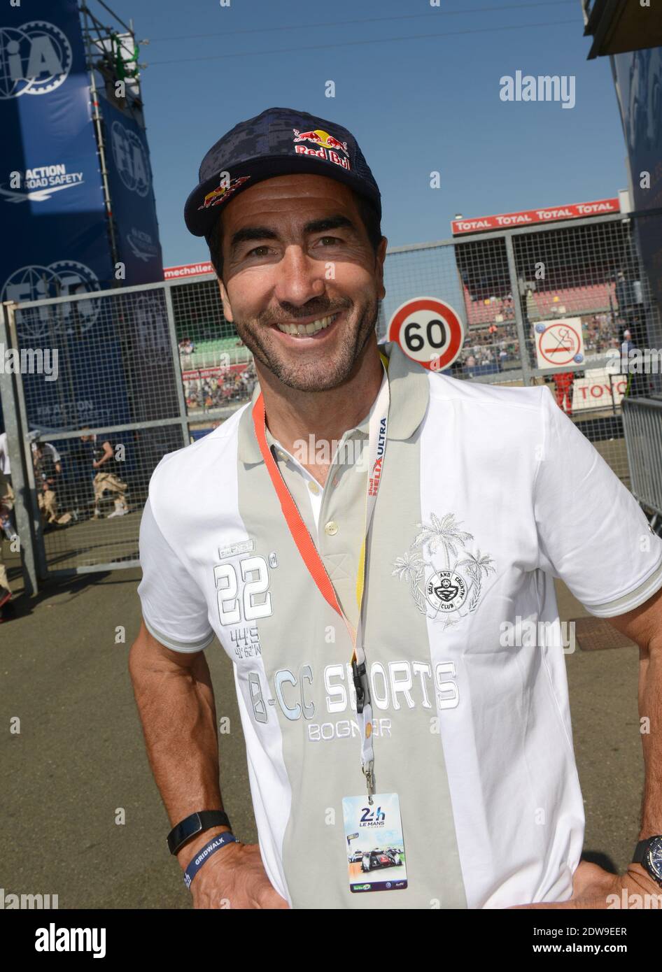 Luc Alphand attending 24 H race in Sarthe, France, on June 14, 2014 ...
