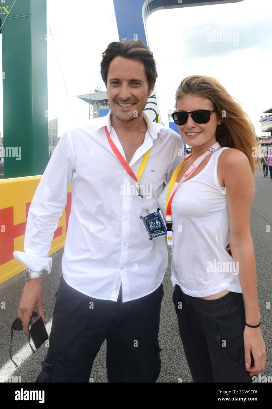 Speaker on the pist mancelle, Vincent Cerruti and Eloise pictured ...