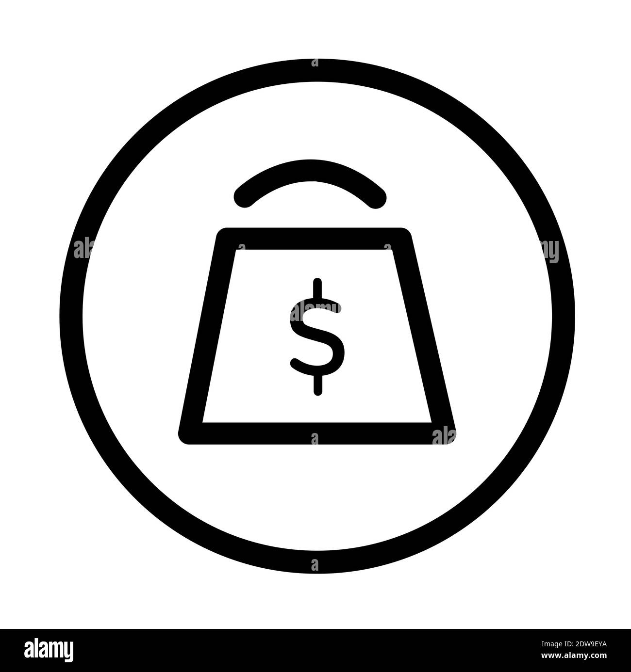 Briefcase icon in circle Stock Vector Images - Alamy