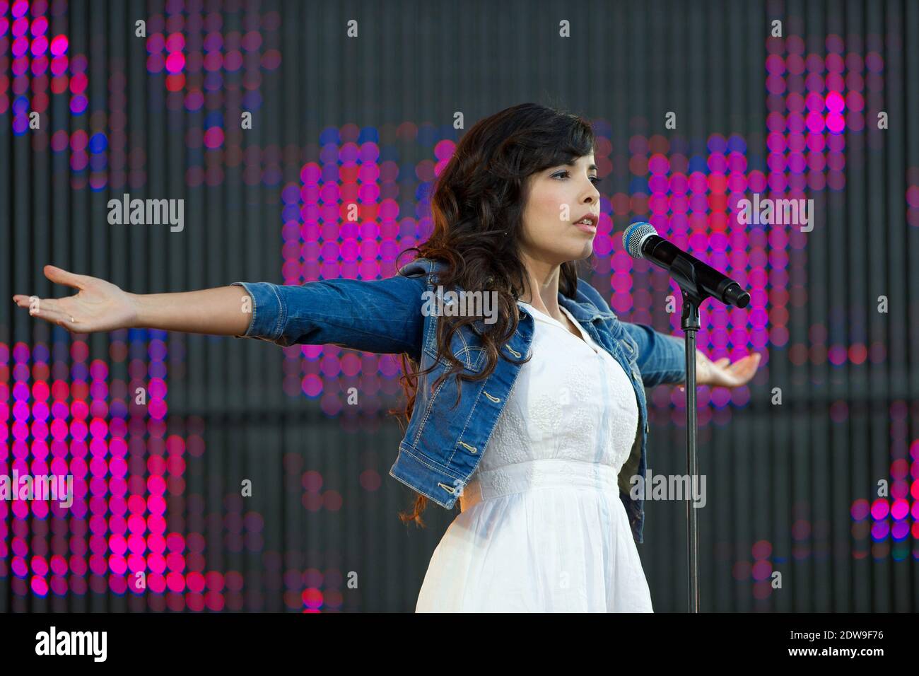 Indila during the M6 Live held at Issy-Les-Moulineaux, France, on June ...
