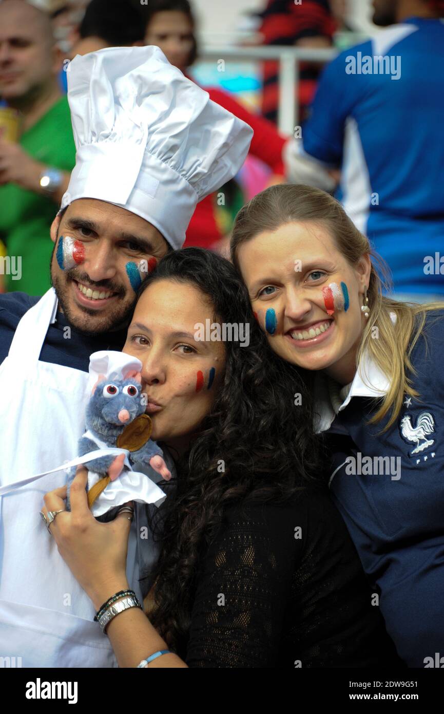 France Fans at Group E match between France v Honduras part of 2014 ...