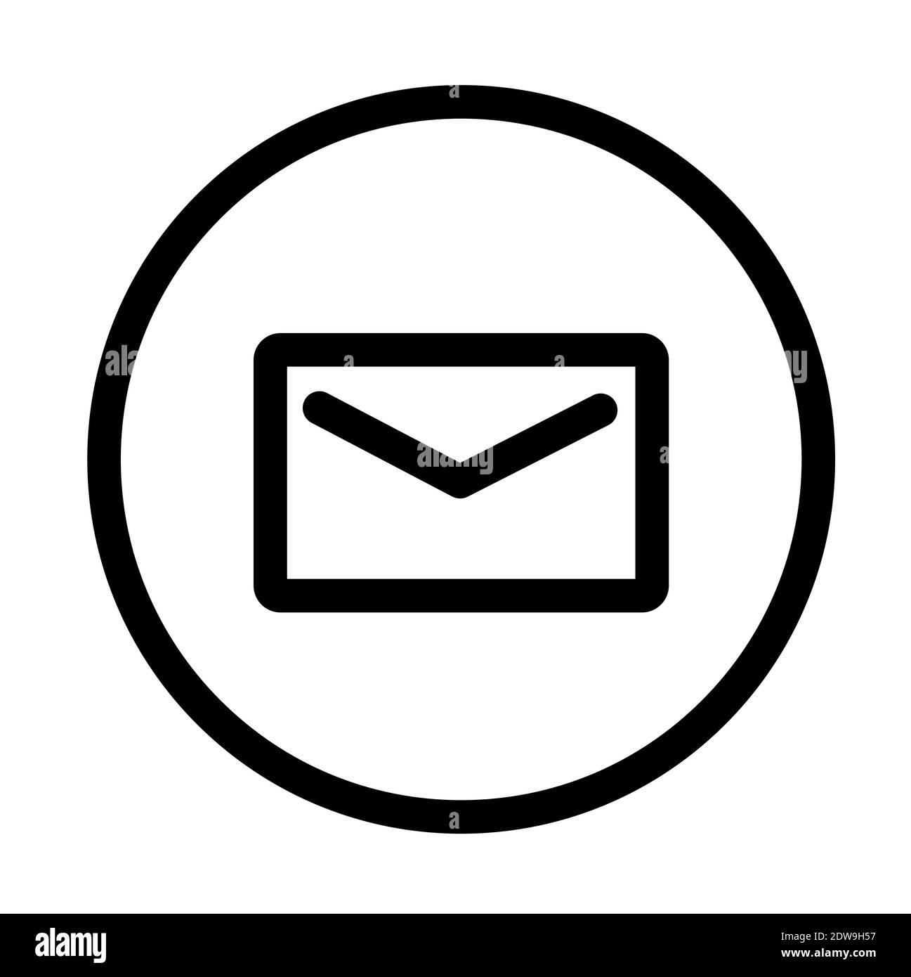E-mail icon in a circle abstract vector Stock Vector Image & Art - Alamy
