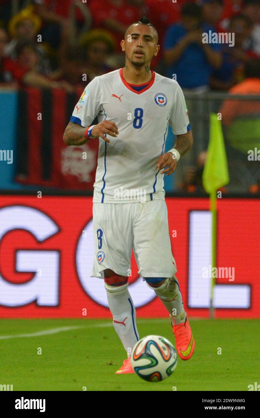 Chile's Arturo Vidal during Soccer World Cup 2014 First round Group B ...