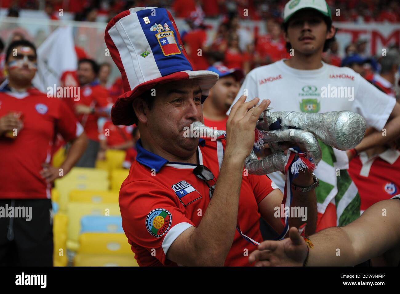 Chile's Fans during Soccer World Cup 2014 First round Group B match ...