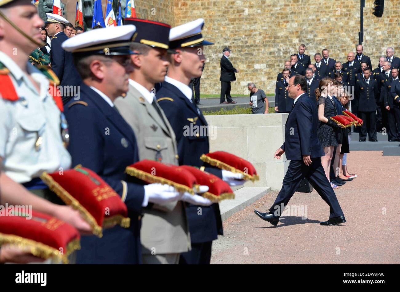 President Francois Hollande attends a ceremony marking the 74th ...