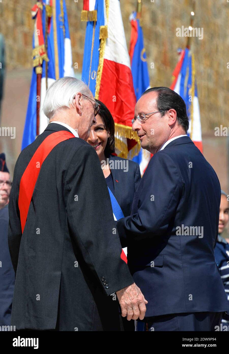 President Francois Hollande attends a ceremony marking the 74th ...