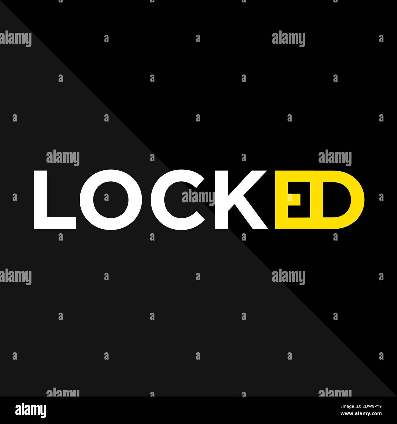 Locked concept on a black background vector Stock Vector Image & Art ...
