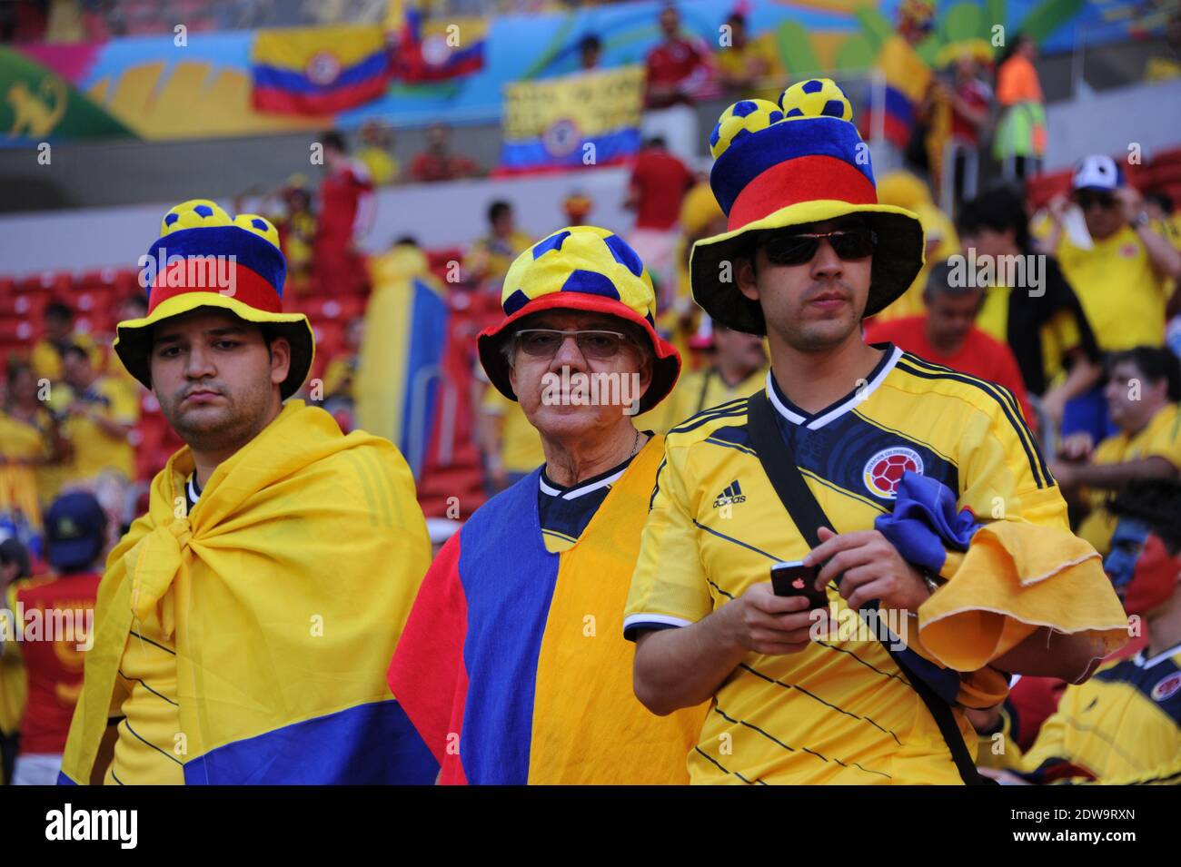 Colombia's and Ivory Coast's Fans in Soccer World Cup 2014 First round ...