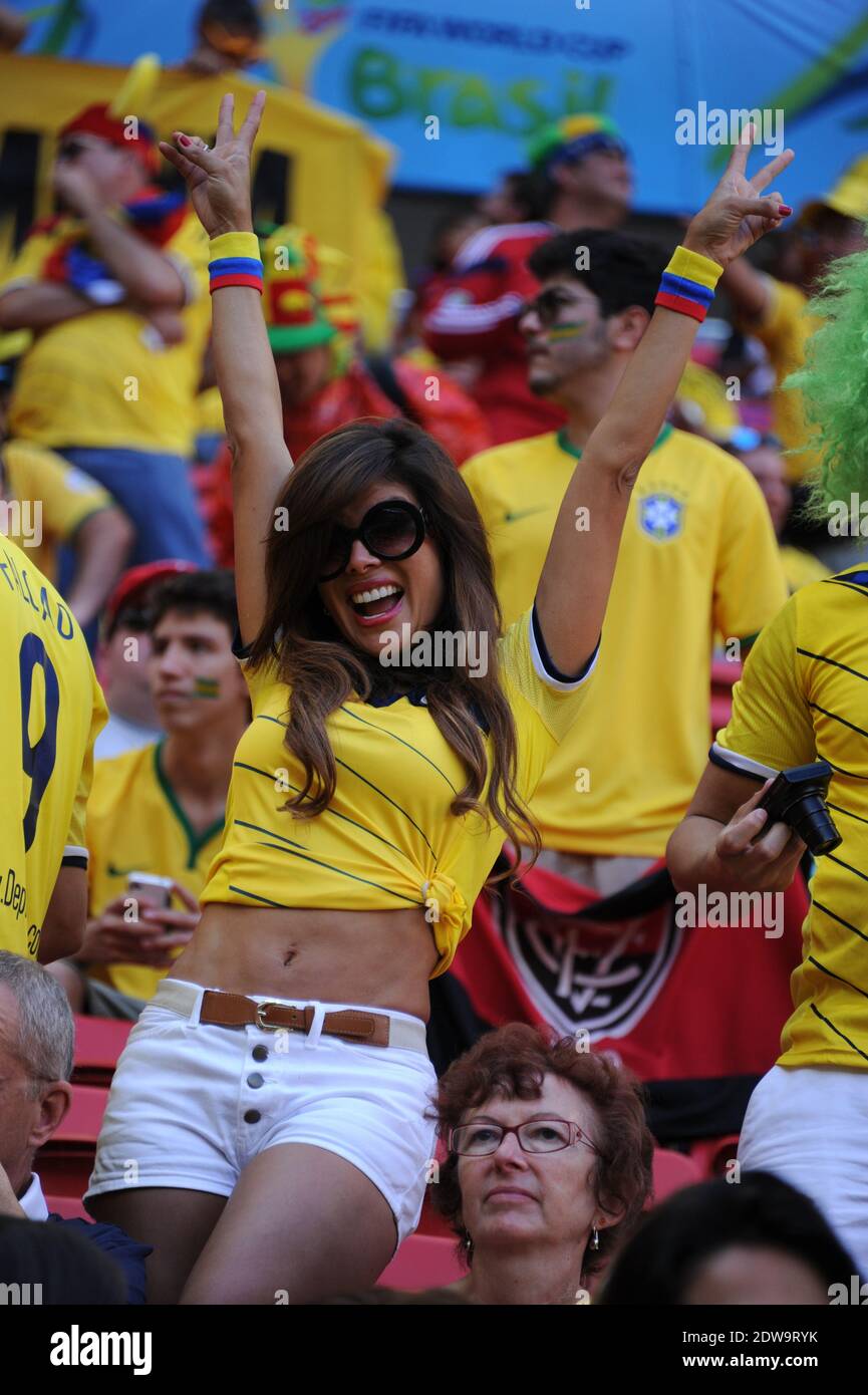 Colombia's and Ivory Coast's Fans in Soccer World Cup 2014 First round ...