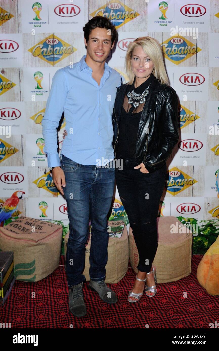 Caroline Receveur and boyfriend Valentin Lucas attending the World Cup ...