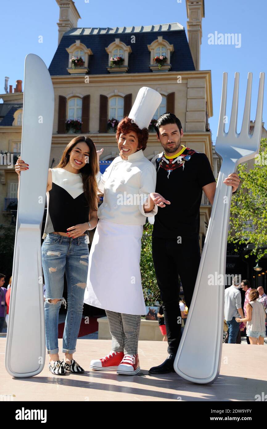 Sofia Essaidi and Adrien Galo attending new Disney attraction ...